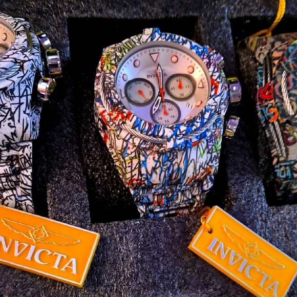Invicta | Other | Bolt Zeus Graffiti Swiss Chronograph 53mm Stainless ...